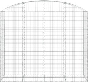 Klenutý gabionový koš 200 x 50 x 160/180 cm pozinkované železo 153478