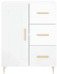 Skříň highboard lesklá bílá 69,5 x 34 x 180 cm kompozitní dřevo,  3196005