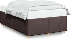 Rám postele bez matrace tmavě hnědá 120 x 200 cm textil 3284725