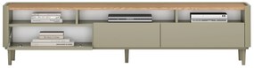 TV stolek Elivo 200 cm na nožkách - eukalyptus / dub baltic dune
