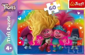 Trefl - Puzzle - Trollové 3: Přátelští Trollové / 60 dílků / 33 x 22 c