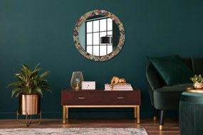 Kulaté dekorativní zrcadlo Etnický květinový fi 70 cm