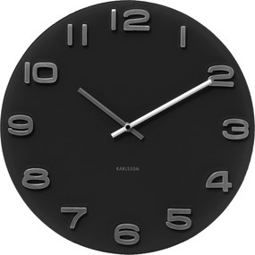 Nástěnné hodiny Vintage kulaté černé