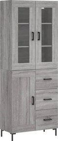 Skříň highboard šedá sonoma 69,5 x 34 x 180 cm kompozitní dřevo 3198663