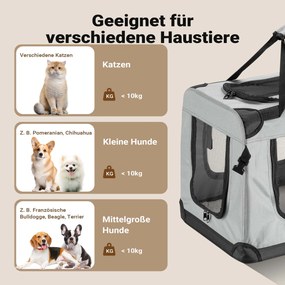 Přepravní box fudajo – 60 × 42 × 44 cm, šedá (63350)