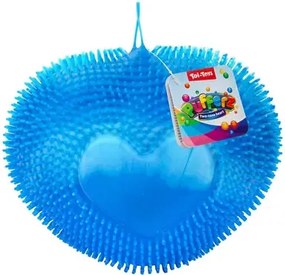 TEDDIES Antistresový mačkací míček srdce chlupatý duhový 18 cm / 3 bar