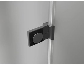 Mexen, Mexen Lunar-B Otočné pravé sprchové dveře 60 cm, transparentní, pistolový kov - 832-060-000-95-00-P