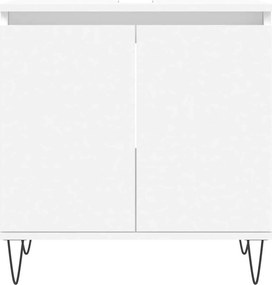 vidaXL 3dílný set koupelnových skříněk kompozitní dřevo [3187789] Barva: bílá s vysokým leskem