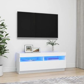 TV skříňka s LED osvětlením bílá 100 x 35 x 40 cm - Default Title