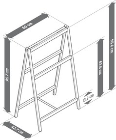 Tchibo - Věšák na ručníky z masivního dřeva - barva: hnědá