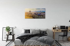 Obrazy na plátně Německo panorama říční mosty 120x60 cm