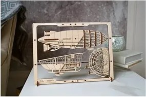 Ugears 2,5D dřevěné mechanické puzzle Vzducholoď Zeppelin
