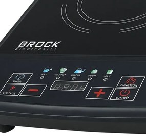 Elektrický indukční vařič Brock, 1 plotýnka 25cm, 2000W, digitální, barevné ikony