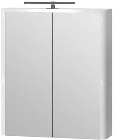 Kingsbath Livorno White 60 zrcadlová skříňka do koupelny s LED osvětlením