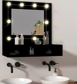 vidaXL Zrcadlová skříňka s LED 60 x 31,5 x 62 cm [808885] Barva: Černá