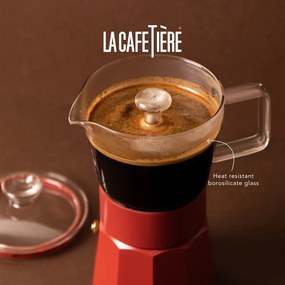 Červená moka konvička z nerezové oceli 0.29 l La Cafetiere Verona - Kitchen Craft