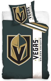 TipTrade Hokejové povlečení NHL VEGAS GOLDEN KNIGHTS BELT, šedé, bavlna hladká, 140x200cm + 70x90cm