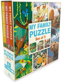 Magellan Rodinné puzzle sada 3v1 Džungle, květiny a divoká zvěř Severu
