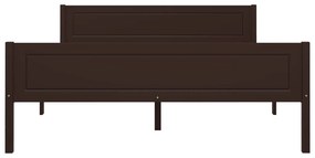 vidaXL Rám postele masivní borové dřevo tmavě hnědý 120 x 200 cm