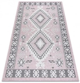 Dywany Łuszczów Kusový koberec Sion Sisal Aztec 3007 pink/ecru – na ven i na doma - 180x270 cm