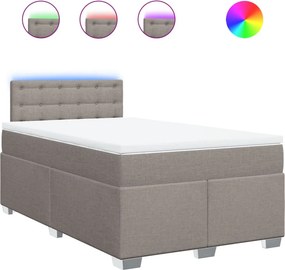 Box spring postel s matrací taupe 120x190 cm textil 3288145