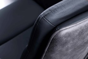 Designová otočná židle Maddison antracit kůže