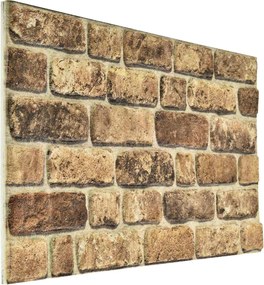 Nástěnné panely 10 ks 100 x 50 cm Tmavý písek EPS pěna 332926