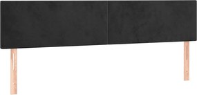 Box spring postel s matrací černá 200x200 cm samet 3141205