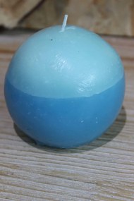 Modrá voňavá svíčka ve tvaru koule 9cm