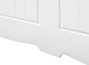 Postel Belluno Elegante 90x200 cm, borovice, bílá, masiv - provence styl
