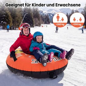 Costway Nafukovací zimní pneumatika s tažným lankem a rukojetí Snowtube