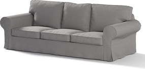 Potah na pohovku IKEA  Ektorp 3-místná, rozkládací STARÝ MODEL PIXBO barva šedá látka pletený vzor