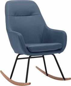 Houpací křeslo modré textil 289541