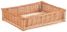Koš na překližce proutěný rovný Pastry II. š.50 x hl.44 x v.7(cm)