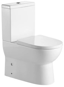 Aqualine JALTA WC kombi, Rimless, spodní/zadní odpad, bílá PB103RW