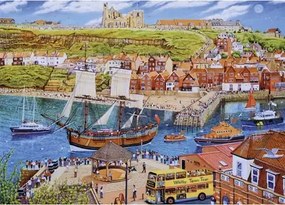 GIBSONS Puzzle Endeavour, Whitby / 1000 dílků / 68 × 49 cm