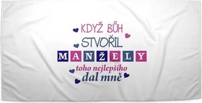 Sablio Ručník Když Bůh stvořil manžely - 30x50 cm