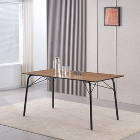 Jídelní stůl, dub artisan/černá, 160x80x75 cm, NALAK TYP 3