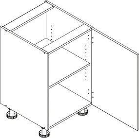 ALFASHOP ZOYA dolní D80 P/L šedá