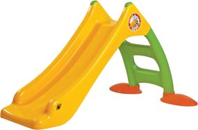 Dorex Zahradní skluzavka pro děti s 3stupňovým žebříkem, žlutá, 130 cm, 424