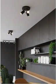 Stropní bodové svítidlo SOLLUX Ring 3p GU10 3x40W bez zdroje SL.1016 černá