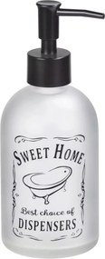 Wenko Dávkovač tekutého mýdla Sweet Home, transparentní, 400 ml