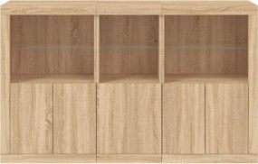 Příborník s LED osvětlením dub sonoma 162 x 37 x 100 cm 3209144