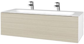 Dřevojas Koupelnová skříň VARIANTE SZZ 120 Varianta: N01 Bílá lesk / M05 Béžová mat