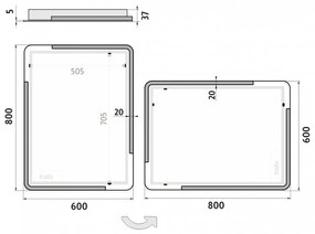 Nimco LED zrcadlo 600x800 ZP 15002