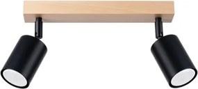 Stropní svítidlo SOLLUX VERDO 2 černé GU10 2x10W bez žárovky SL.1291