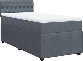 Box spring postel s matrací tmavě šedá 80 x 200 cm samet 3289897