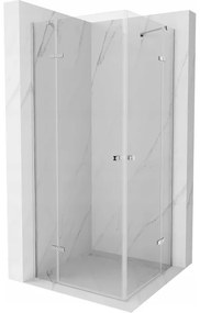Mexen Roma Duo sprchový kout s otočnými dveřmi 100 x 100 cm, Průhledné, Chromovaná - 854-100-100-02-00