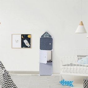 Home Deco Kids Dětská modulární skříň My little Hero - třídílná