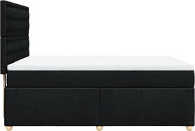 Box spring postel s matrací černá 140 x 190 cm textil 3291291